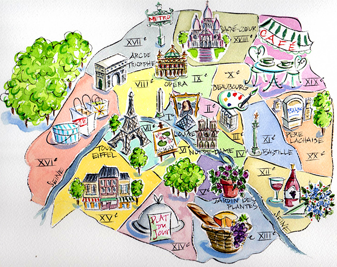 cartography, Image & iconography from the City of Lights. Paris by map ...